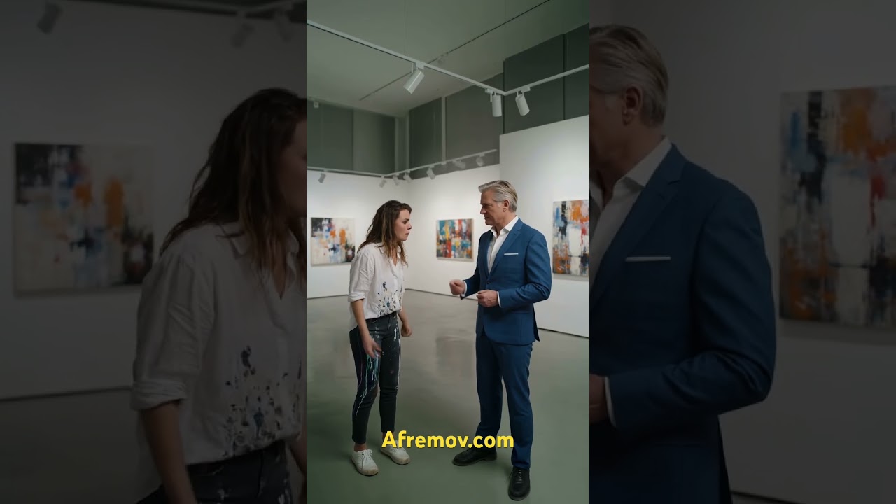 Gallery owner has a spat with one of his artist . Illustration video of a short story about afremov