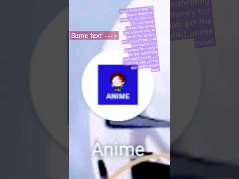 BEST APP TO WATCH YOUR ANIMES ON YOU CAN PICK SUB OR DUB #foryou #anime #app