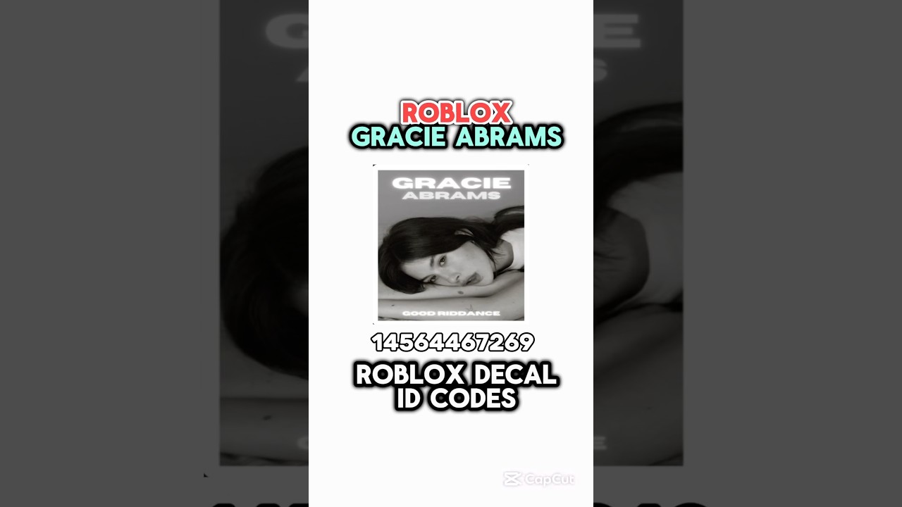 Gracie Abrams Roblox poster decal id code💖#bloxburg #decalid #berryavenuecodes #royalehigh #roblox