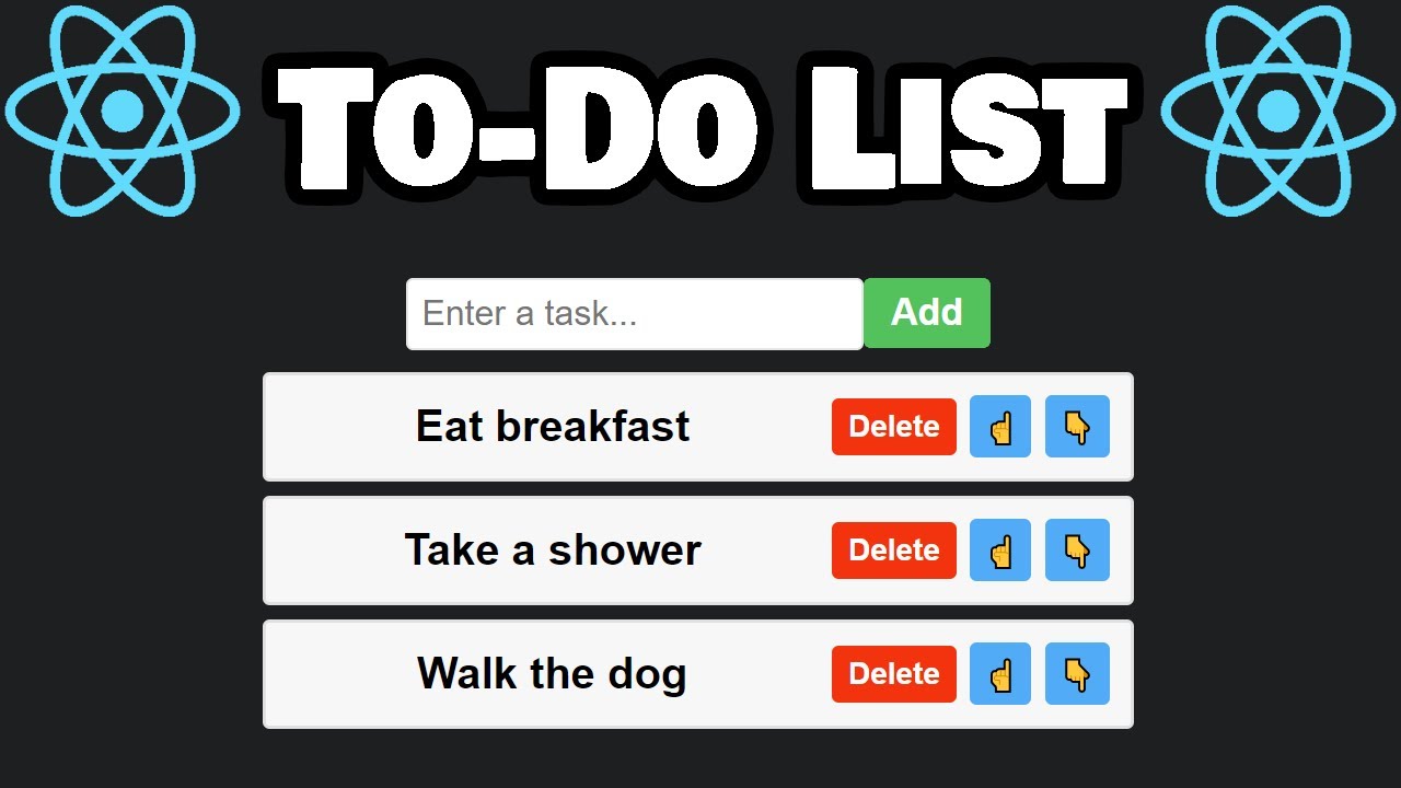 Build this to-do-list app with React! ☝