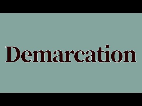 Demarcation Meaning and Definition