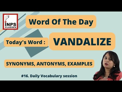VANDALIZE MEANING,SYNONYMS,ANTONYMS,EXAMPLES || Word of the day || Daily Vocabulary ||