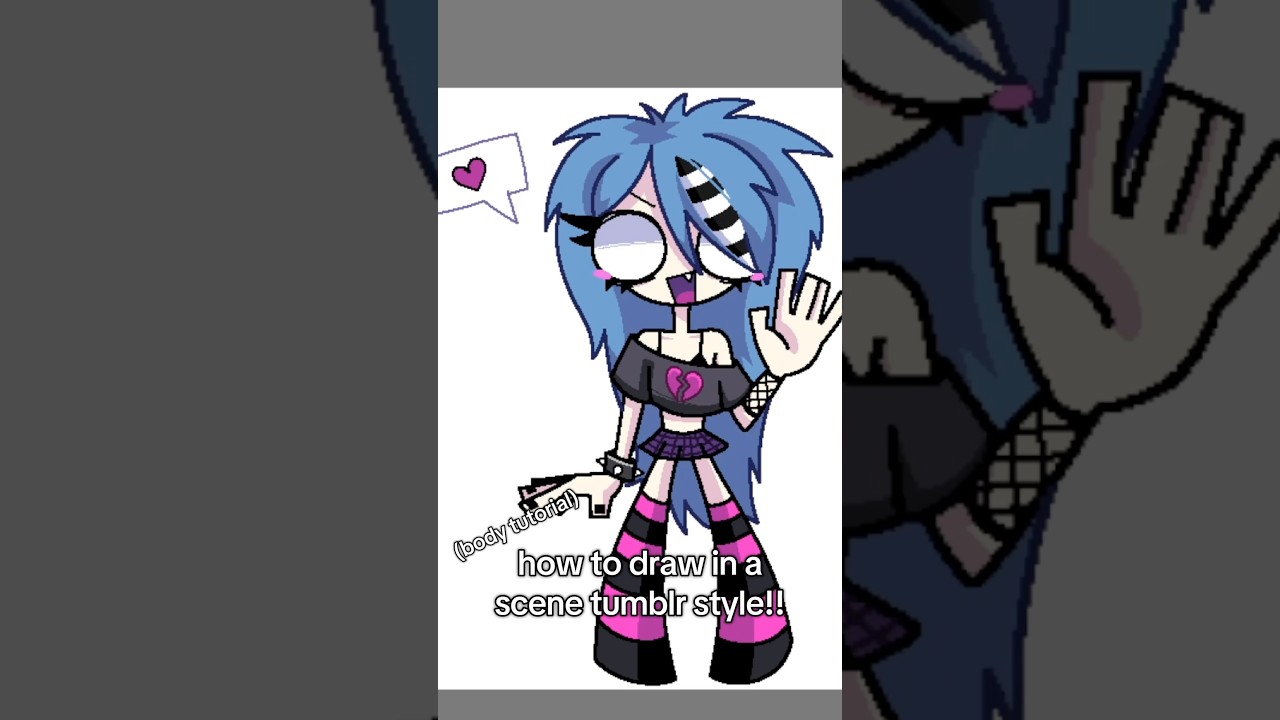 the long awaited tutorial… bases are available on my kofi for members to download!! #scenegirl