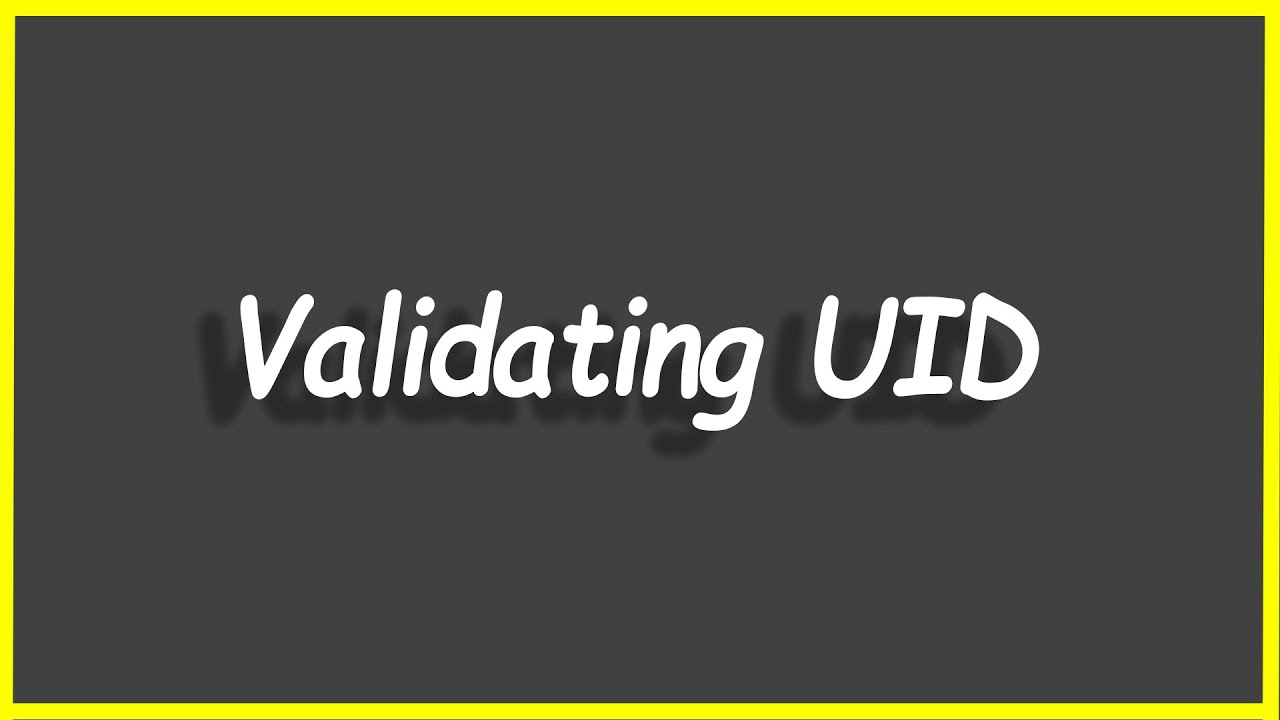 Python Programs #97:  Validating UID