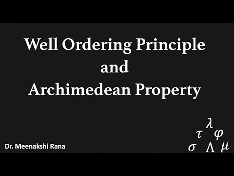 Well Ordering Principle and Archimedean Property Video Lecture ...
