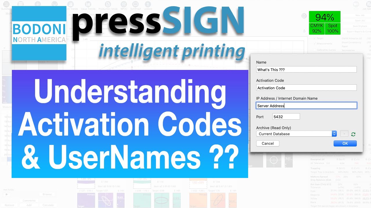 pressSIGN Activation Codes, Client versions & Usernames explained