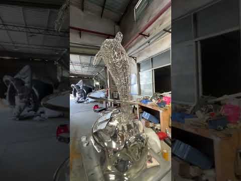 Indoor Home Decor Artwork Stainless Steel Sculpture#landscapedesign #modernsculpture #art #sculptor