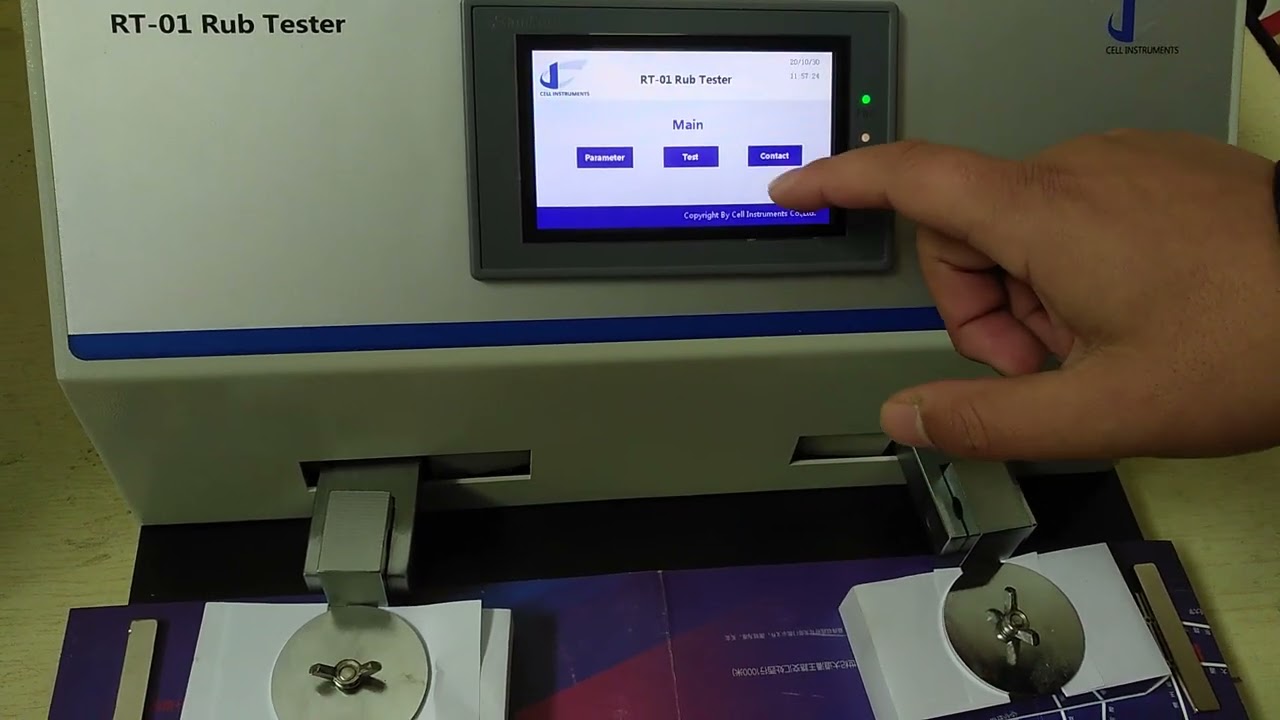 Rub tester tests print ink rub resistance