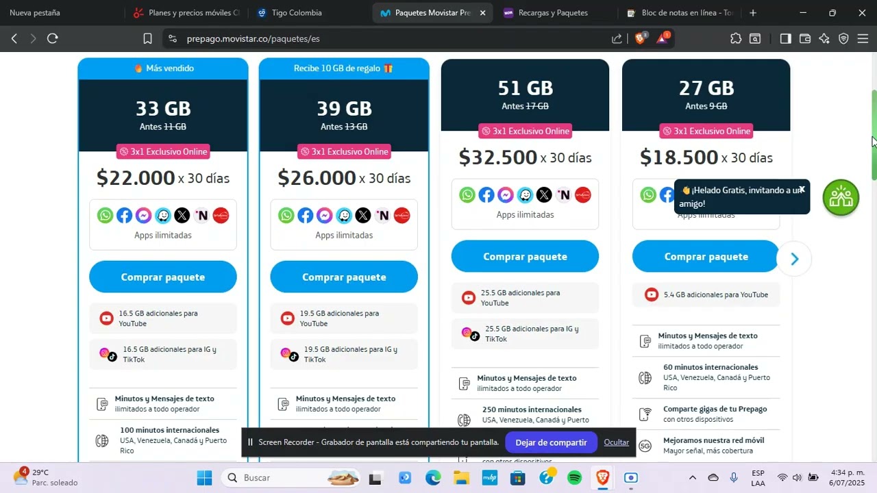 Comparación planes prepago ¿ Cual es el mejor ? 2025