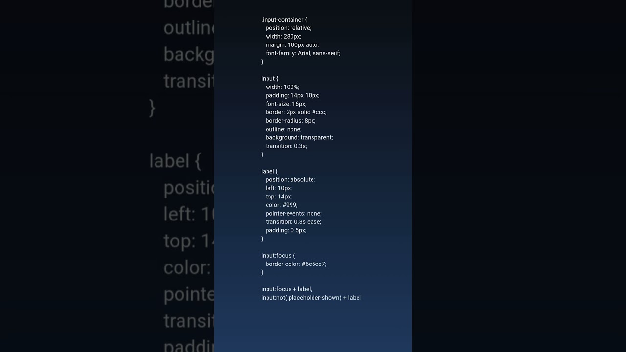 Floating Label Input in Angular (Pure SCSS) ✨ Modern Form Effect