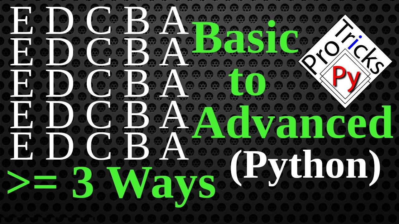 Python Pattern Program - Printing Character in Python | Square Pattern | Python Character Pattern 4