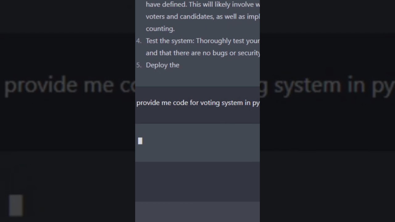 voting system code in python by #chatgpt #python #pythonprogramming