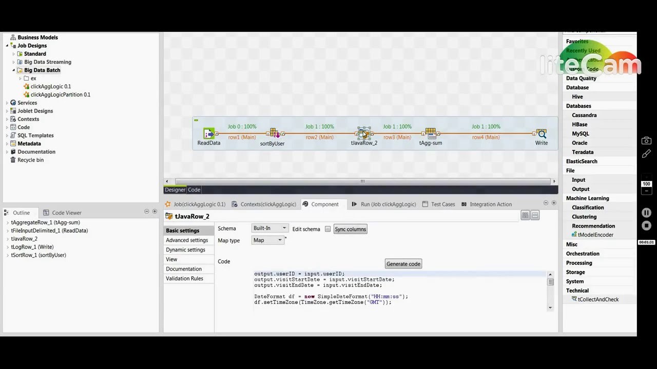 Spark ClickStream with Talend