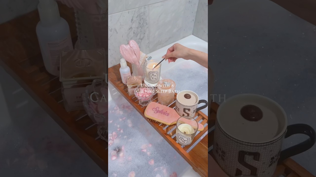 🧸Calming bath night #selfcare #asmr #aesthetic #bubblebath #nightcareroutine #cleangirl #fyp
