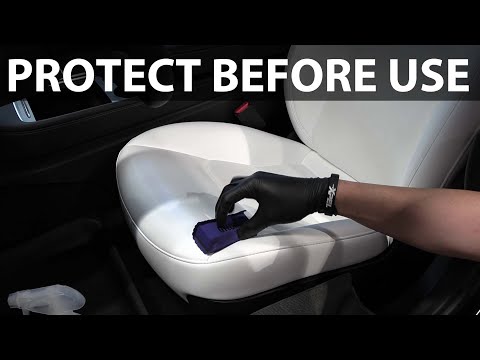 How to clean and coat white Tesla Model 3 seats