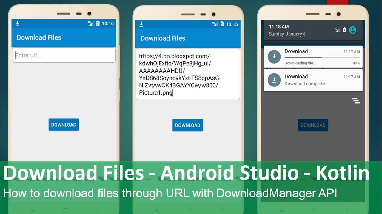 Download Files - Android Studio - Kotlin