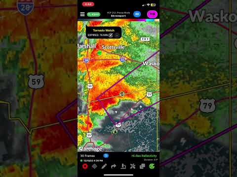 Radar as large tornado was in Texas a few hours ago