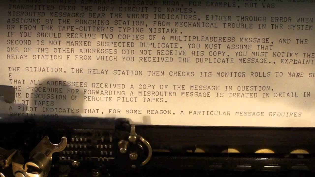 M28 Teletype - USN Message Formatting