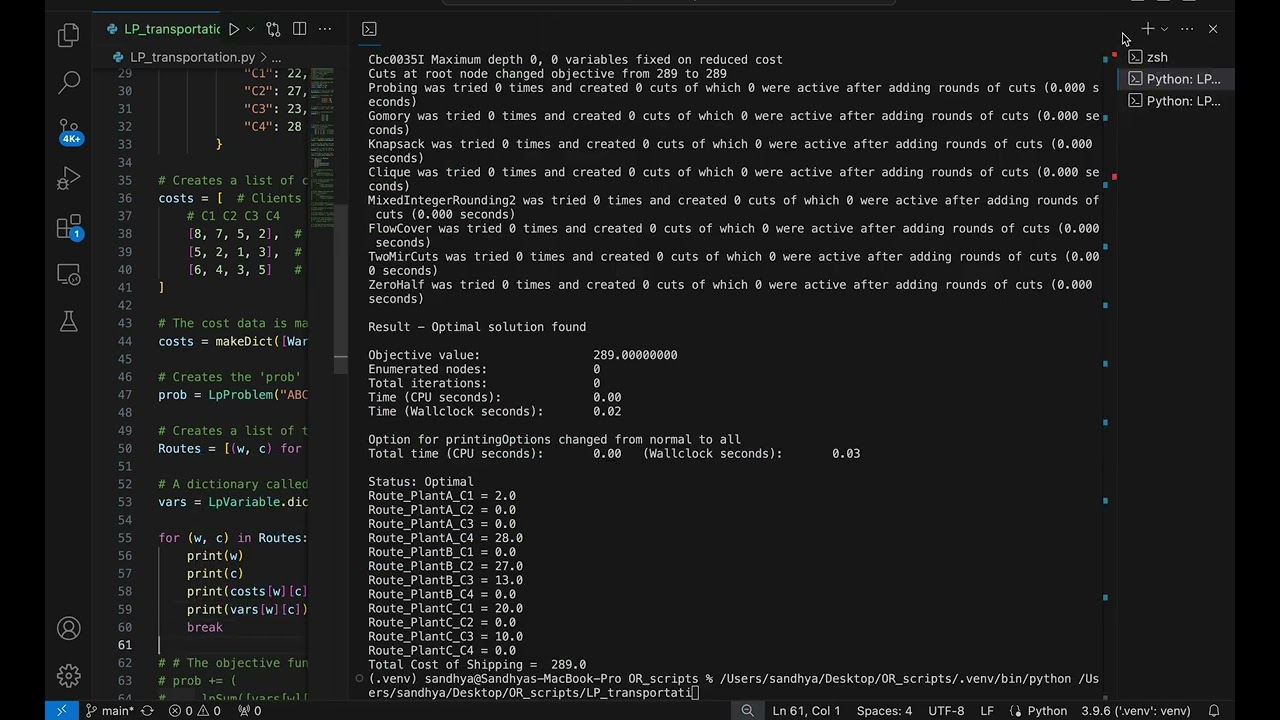 ORM Basics - Solving Transportation Problems Using PuLP Python Package