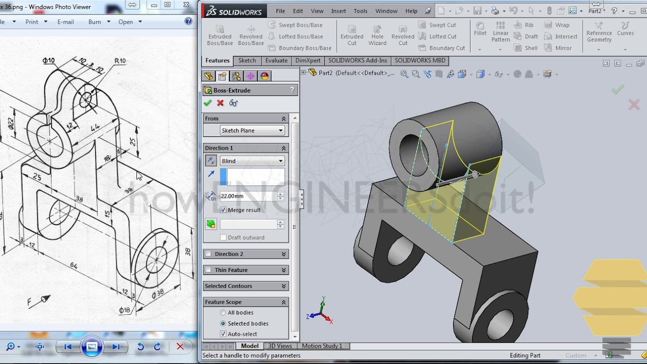 SolidWorks Beginners|Exercise 36|Practice session