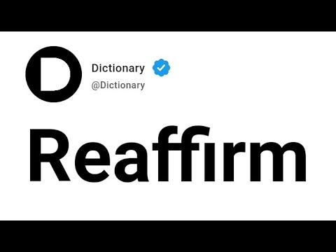 Reaffirm Meaning In English