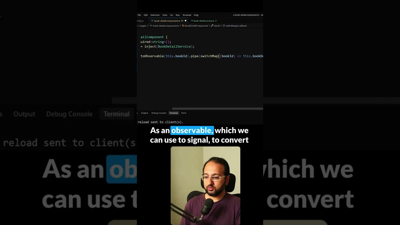 Using toSignal and toObservable for Reactive Data Flow in an Angular Component