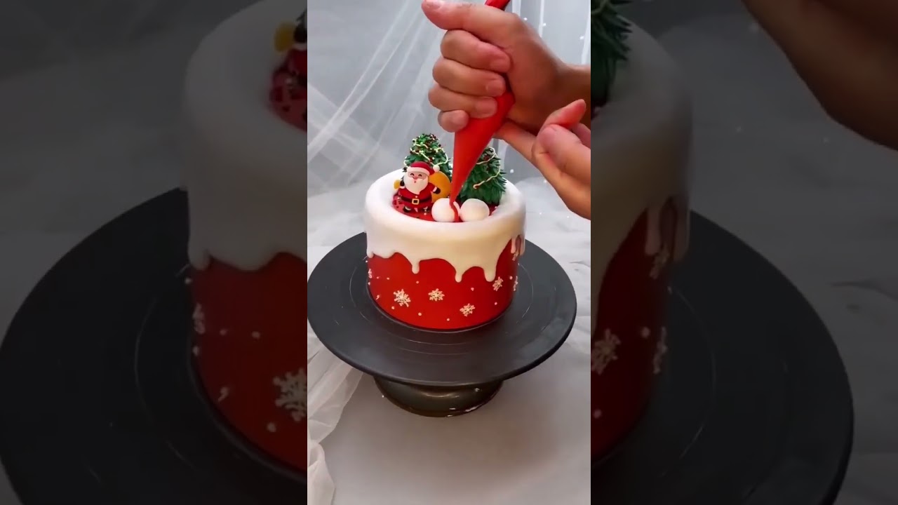 BOLO DECORADO DE NATAL | Christmas cakes #shorts