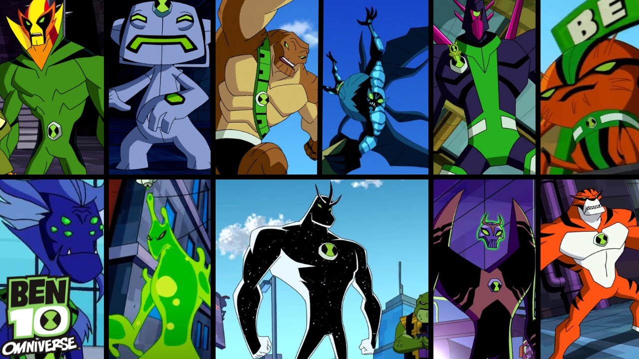 EVERY ALIEN FORCE ALIENS TRANSFORMATIONS IN OMNIVERSE | BEN 10