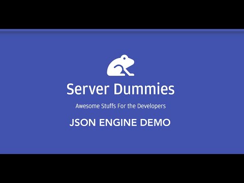 How to use ServerDummies JSON engine to create Fake JSON data.