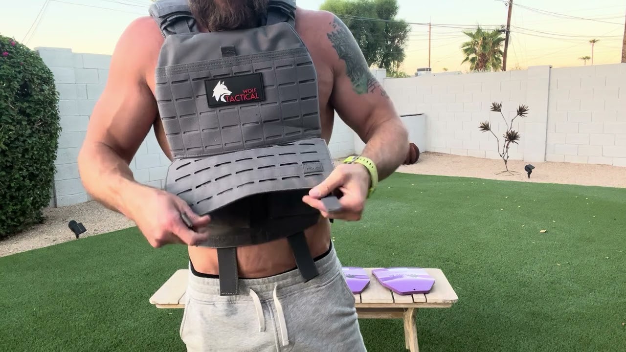 WOLF TACTICAL Adjustable Weighted Vest – WODs, Strength and Endurance Training, Fitness Workouts
