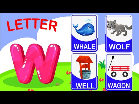 Words That Start With W | 4 Words Learning For Toddlers | 4 Words From W | Kids Learning