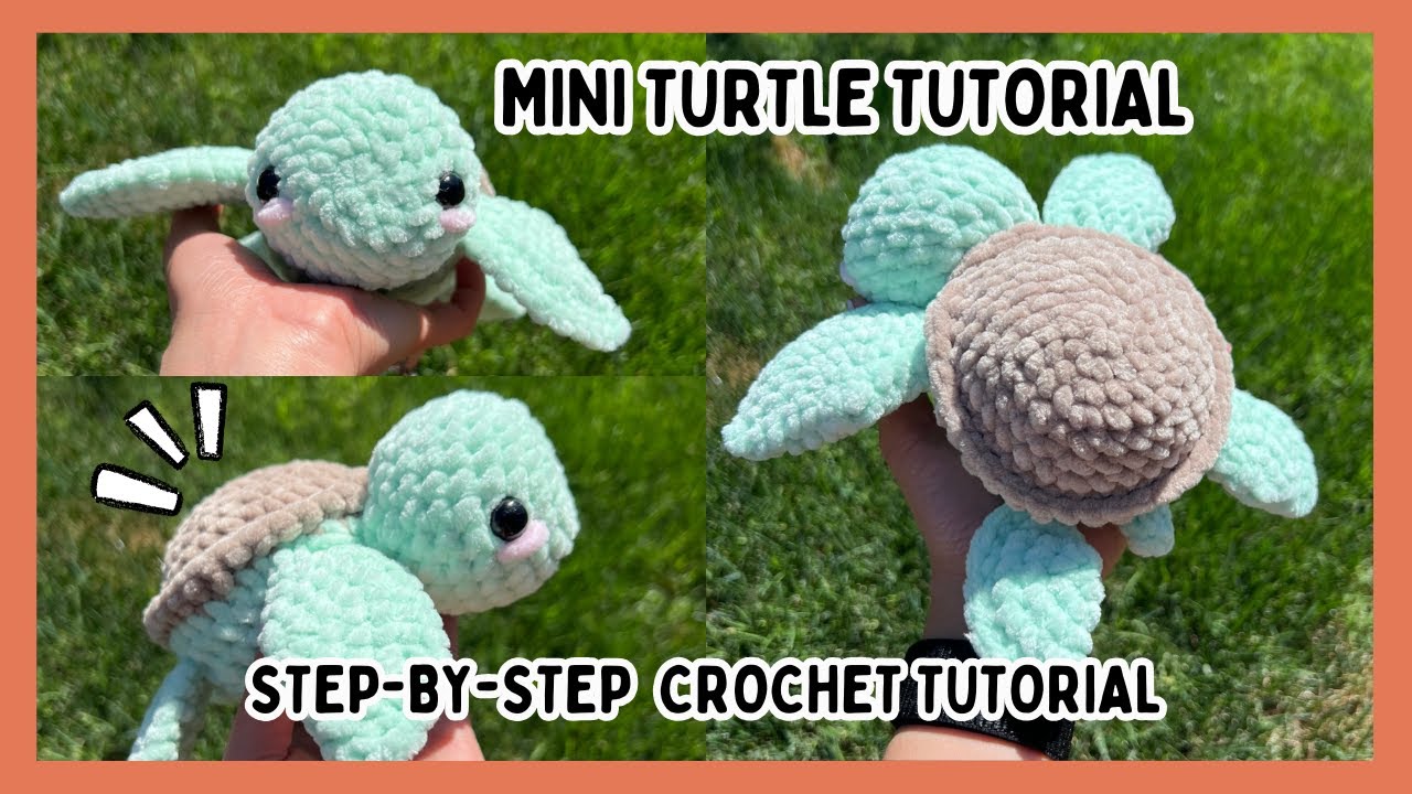 Crochet Mini Turtle Tutorial ✨ FREE Amigurumi Pattern Step by Step, Advanced Beginners 🐢 Baby Turtle