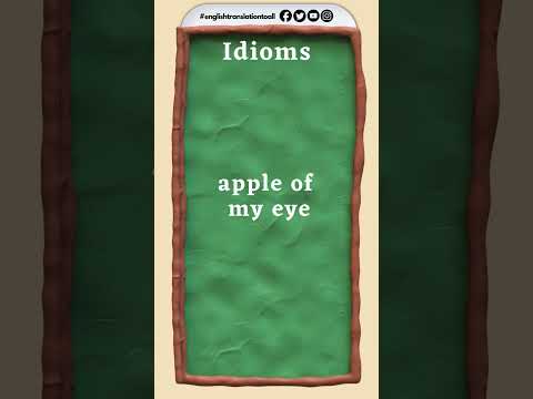 English Idiom and Meaning with Example | apple of my eye with sound 📖 #shorts #youtubeshorts