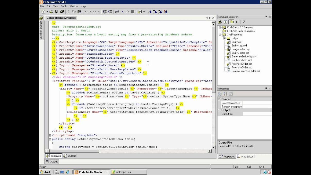 CodeSmith Generator - Xml Property