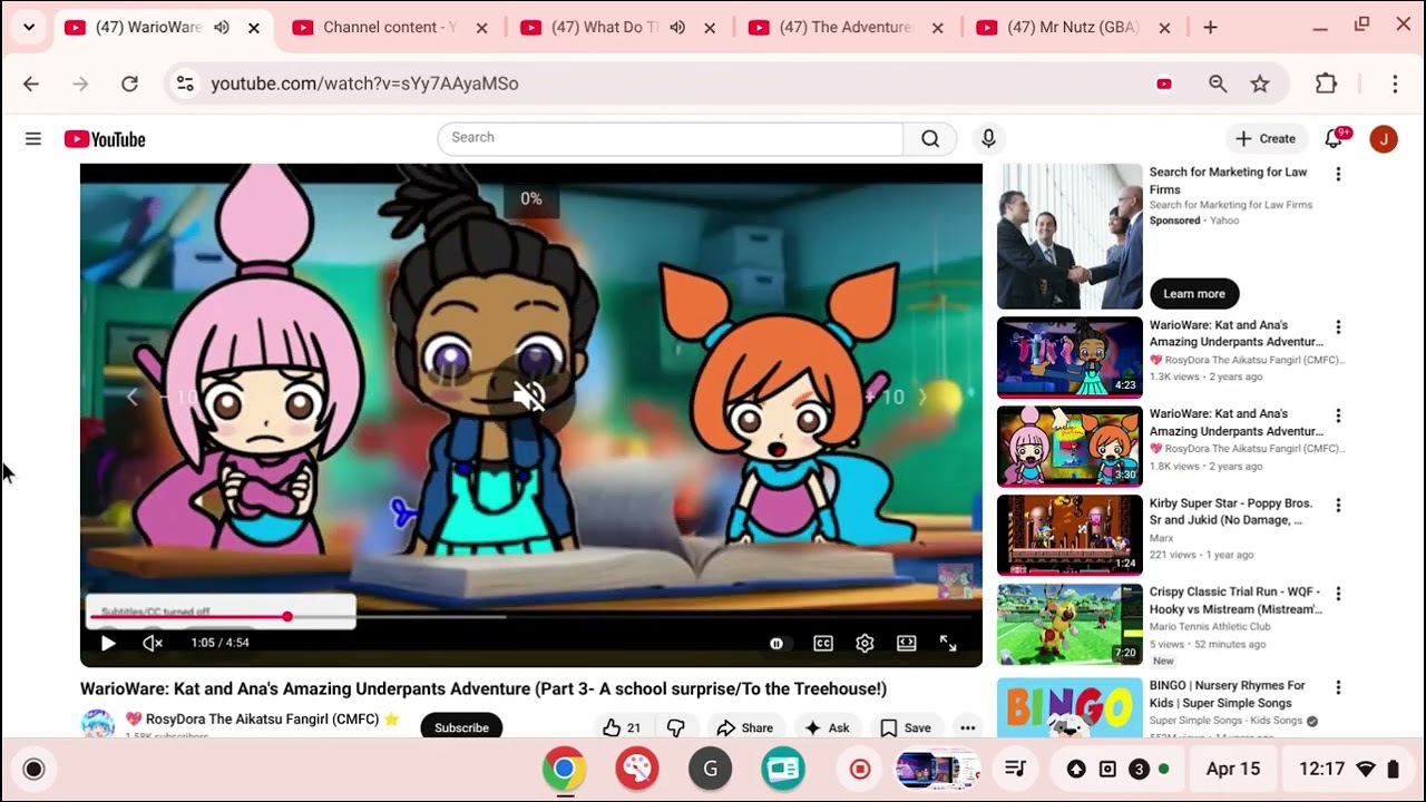 warioware: kat and ana and cassie sings the alphabet song