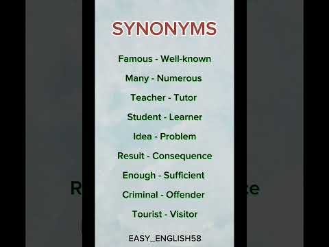 SYNONYMS!