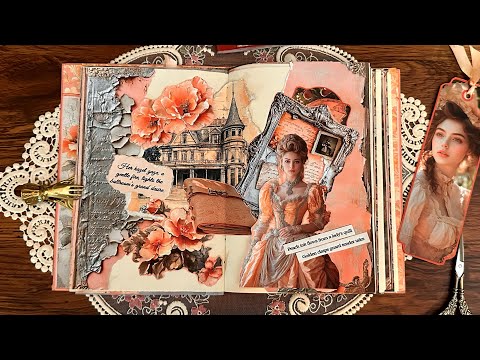 ASMR Translucent Page + Scrap Paper Frame to My Journal The Peach Silk Diary | Amazon Book Part 5
