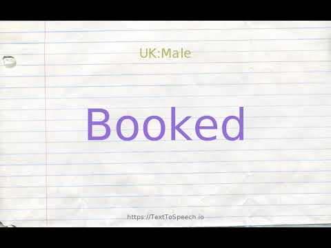 How to pronounce booked