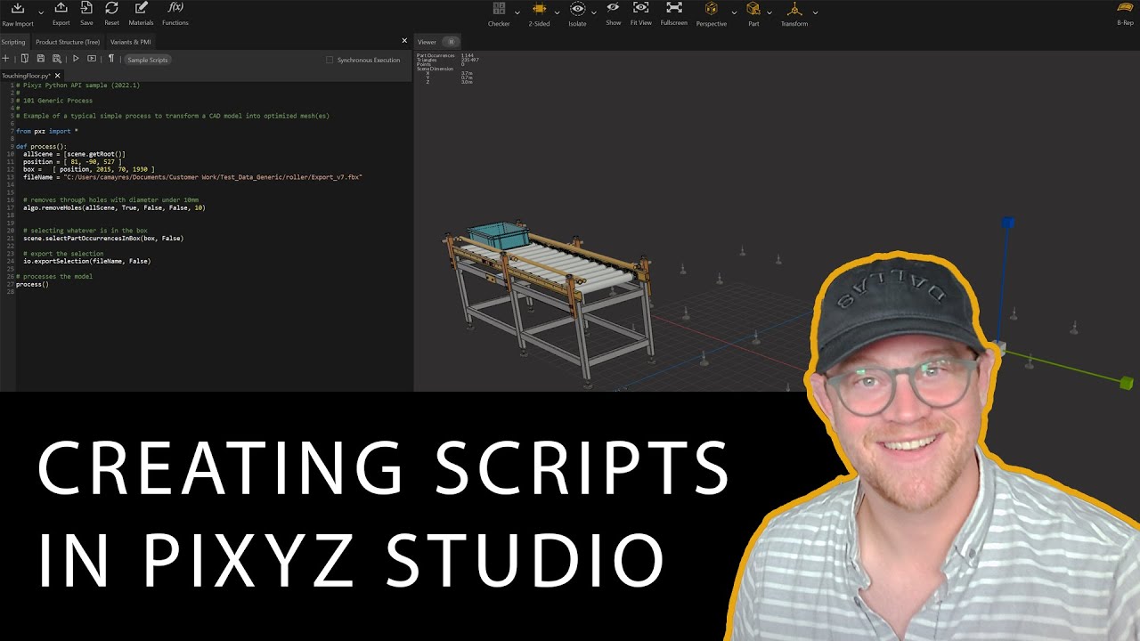 Automating Workflows with Python Scripts in Pixyz Studio