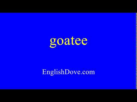 How to pronounce goatee in American English.
