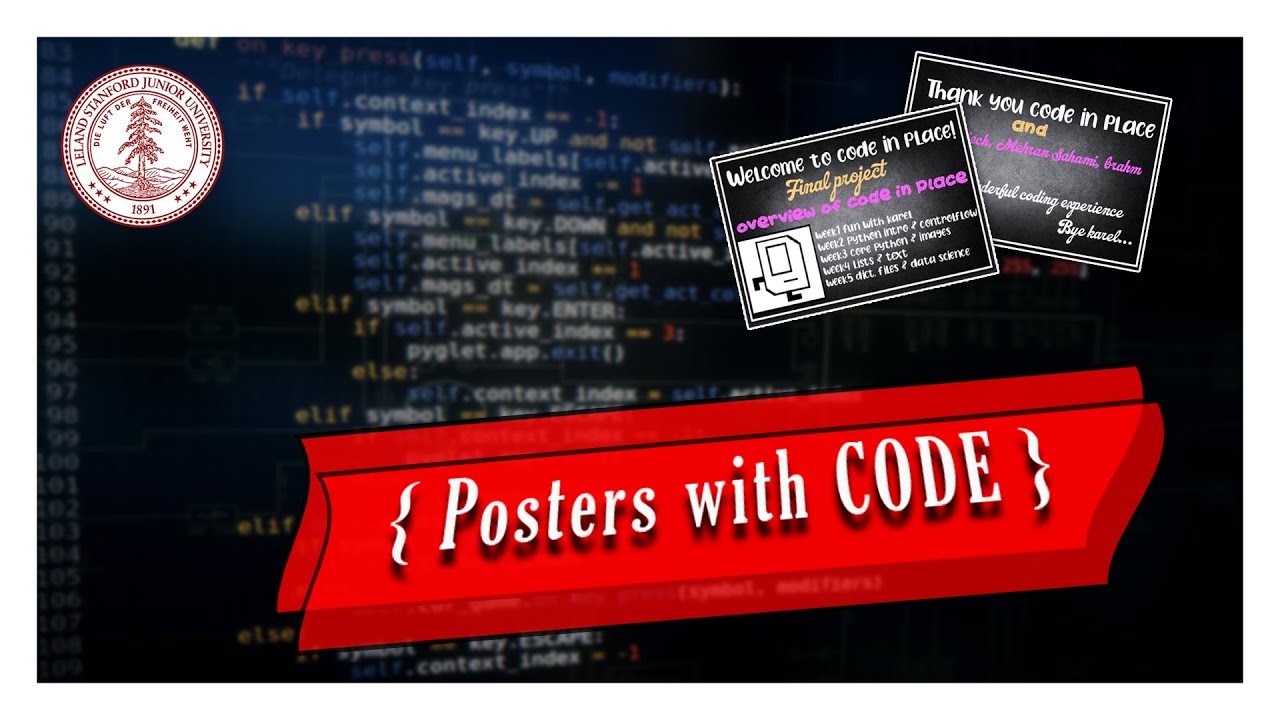 Stanford University || Code in Place || Poster Design ||  Final Project ||  Python || D in Control
