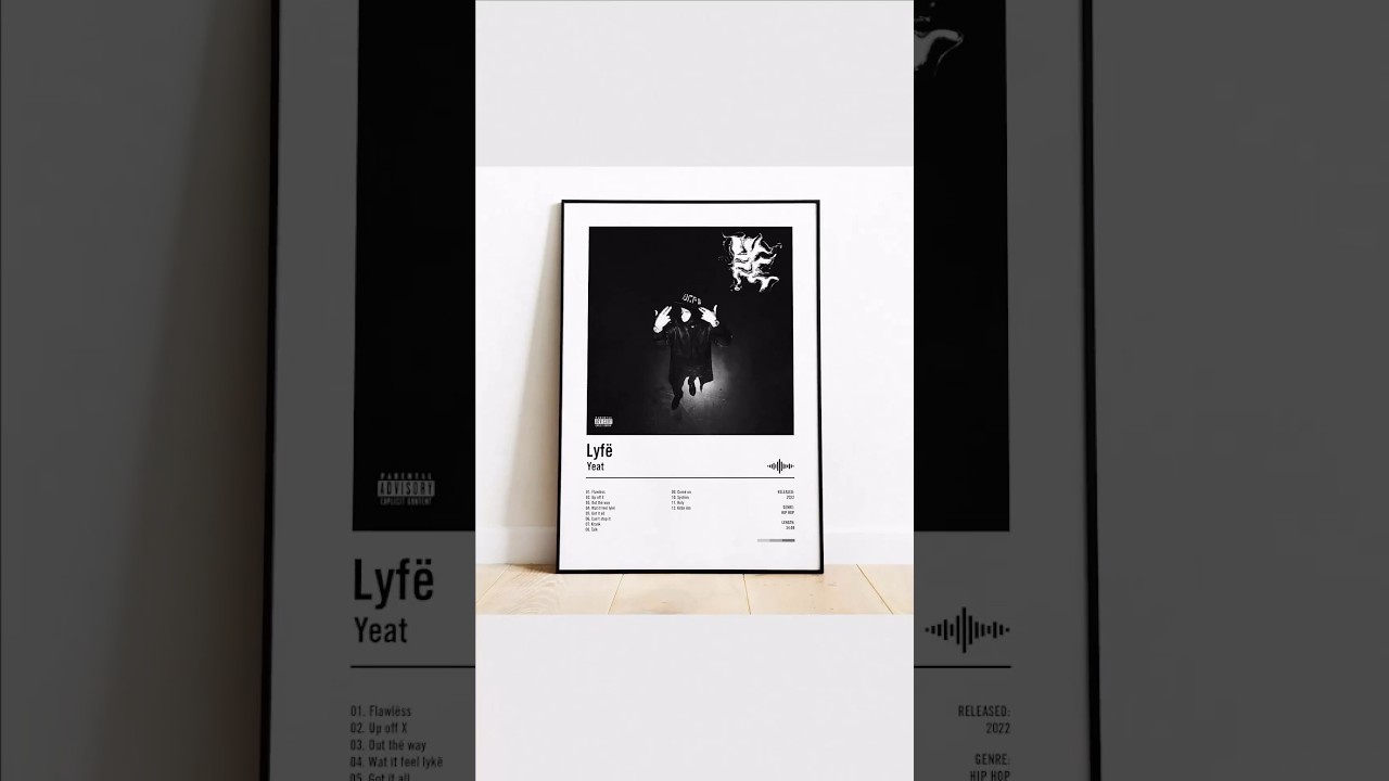 Lyfë by Yeat Album Poster | A4 Framed Poster Print | Wall Art Buy now link in Bio
