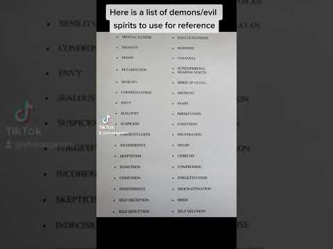 HERE is a list of demons & names of evil spirits.