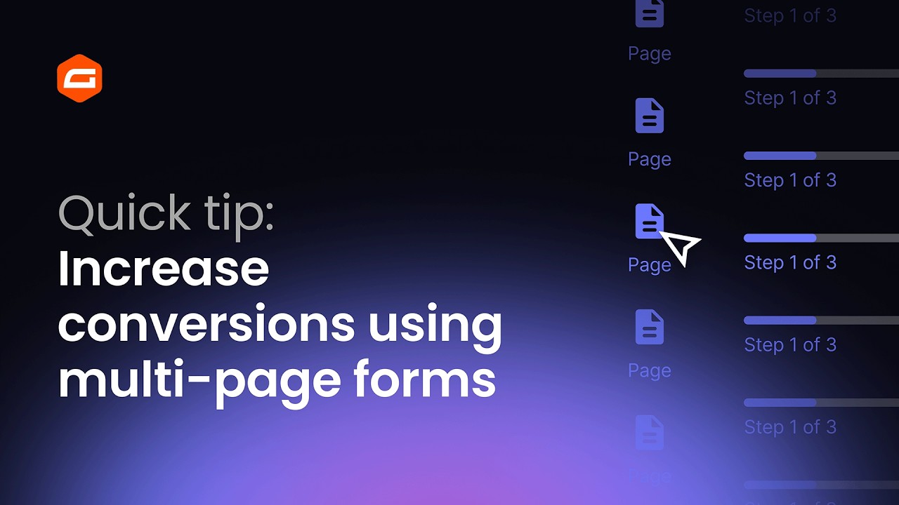 Increase conversions using multi-page forms
