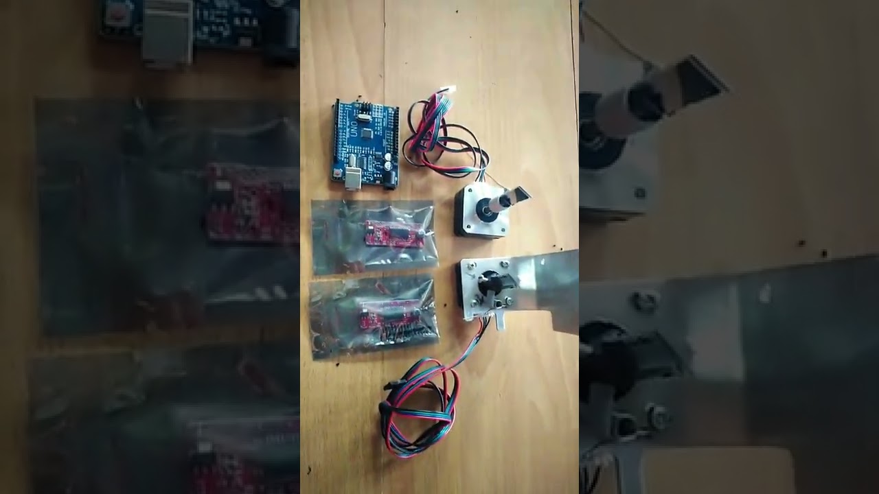 DIY XY laser scanner project using stepper motor #shorts #arduino