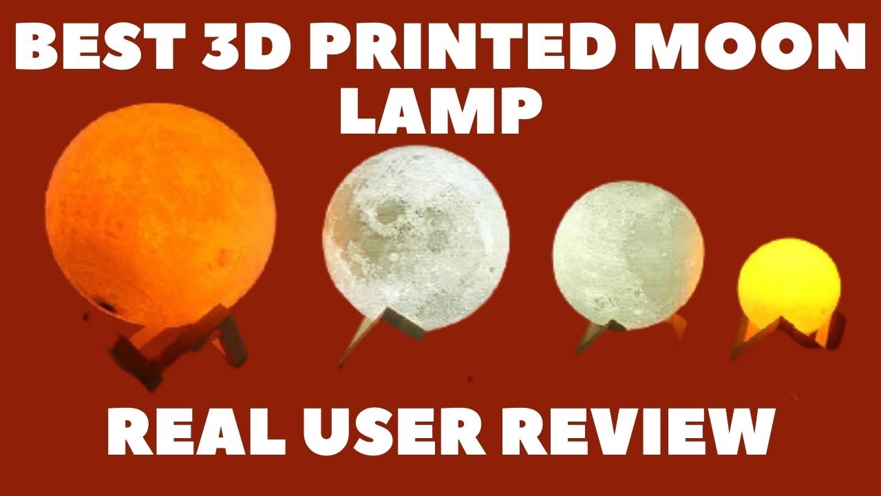 3D Printed Moon Lamp Review 2025 | Rechargeable LED Night Light With Picture | Buying Guides
