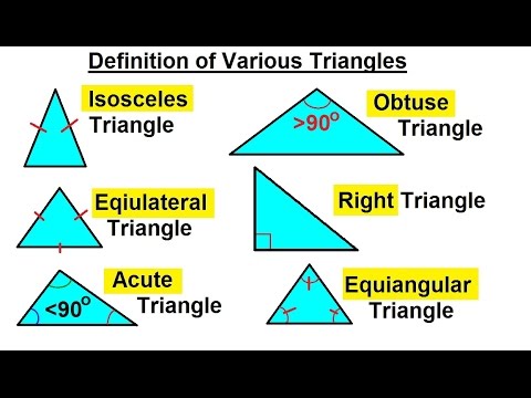 Geometry - Basic Terminology (10 of 34) Definition of Triangles - Isosceles, Acute, Obtuse, ...