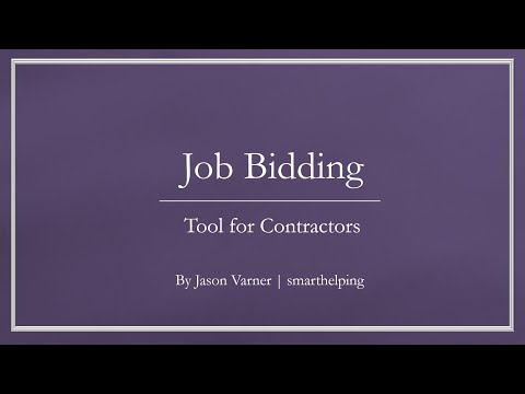Job Bidding Calculator in Excel