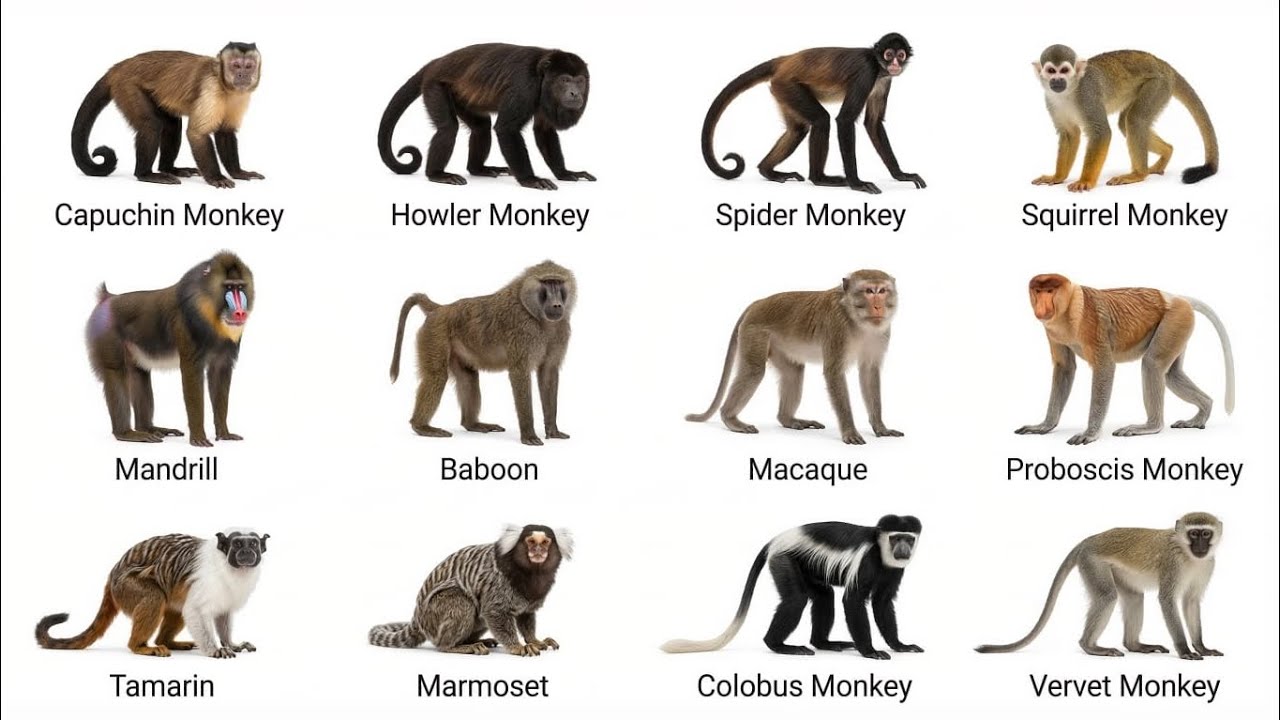 12 Monkey Species Explained in 6 Minutes