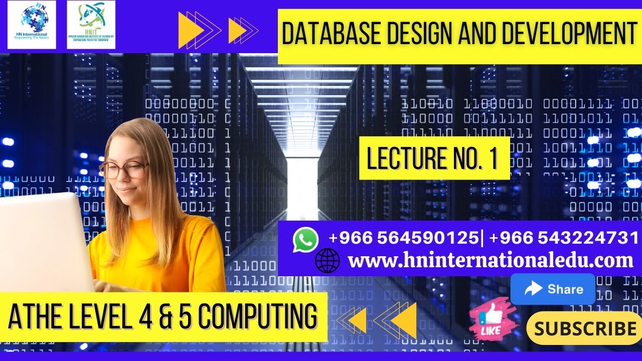 Database Design and Development Lecture 1 ATHE Level 4 & 5 Computing